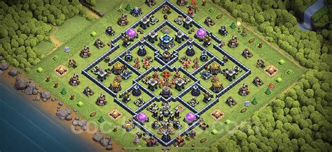 Best Base Th13 With Link Hybrid Anti Everything Town Hall Level 13 Base Copy 90