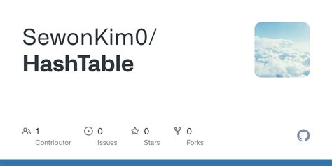 GitHub SewonKim HashTable