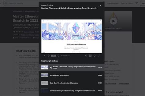 Top 15 Best Ethereum Developer Courses Online