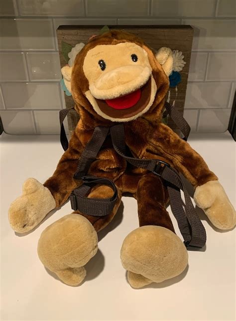 Vintage Curious George Puppet Backpack Gem