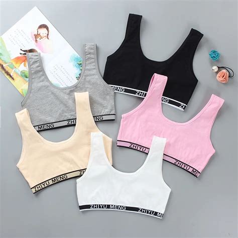 여자 브래지어 튜브 탑스 코튼 십대 속옷 여름 란제리 여자 훈련 브래지어 스포츠 속옷 키즈 브래지어튜브 탑 Aliexpress