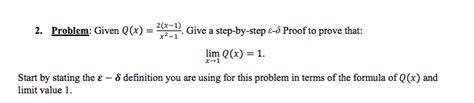 solved 2 problem given q x 2 2 1 give a step by step δ