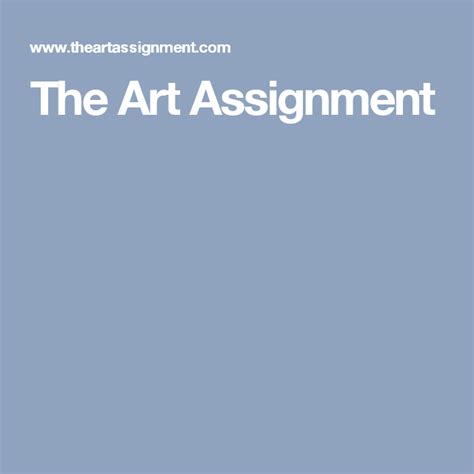 The Art Assignment