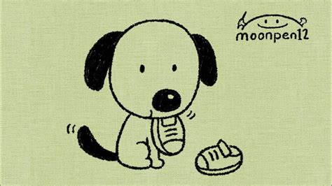 신발 물고 있는 귀여운 강아지 그리기 Youtube