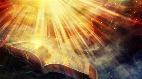 Open Book With Light Rays And Smoke Premium Ai Generated Image