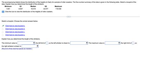 solved the accompanying dotplot shows the distribution of