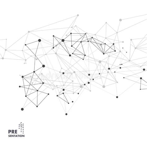 Beautiful Structure Molecules Line Art Pattern With Connect Dots And Lines Connect For Concept