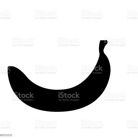 Banana Silhouette Vector Icon Illustration Isolated Stock Illustration