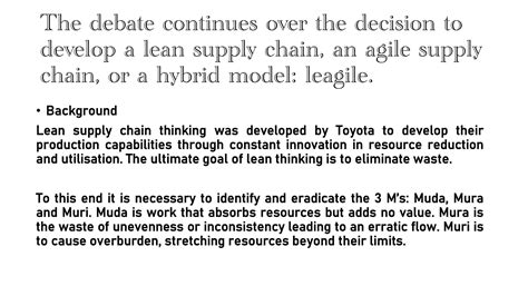 Leagile Supply Chain Transformation And Strategies Pdf