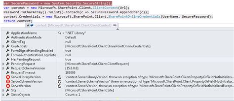 Error Microsoftsharepointclient