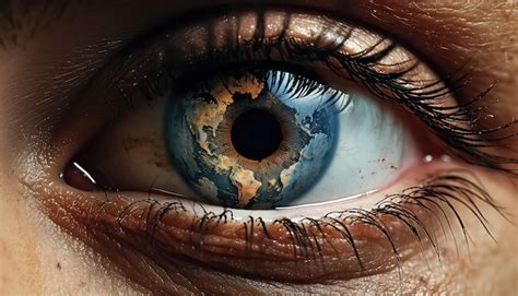 El Ojo Como Planeta Tierra Concepto De Día De La Naturaleza Segura De