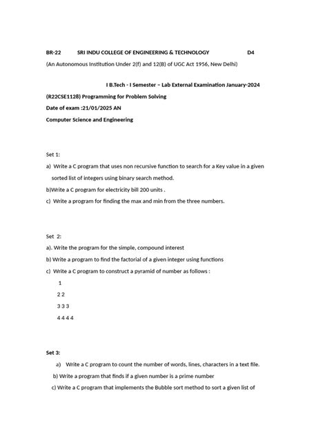 Pps External Lab Important Questions Pdf Pointer Computer