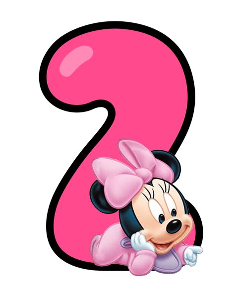 Banderines Números De Minnie Bebe