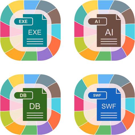 Ai And Exe Icon 44711855 Vector Art At Vecteezy