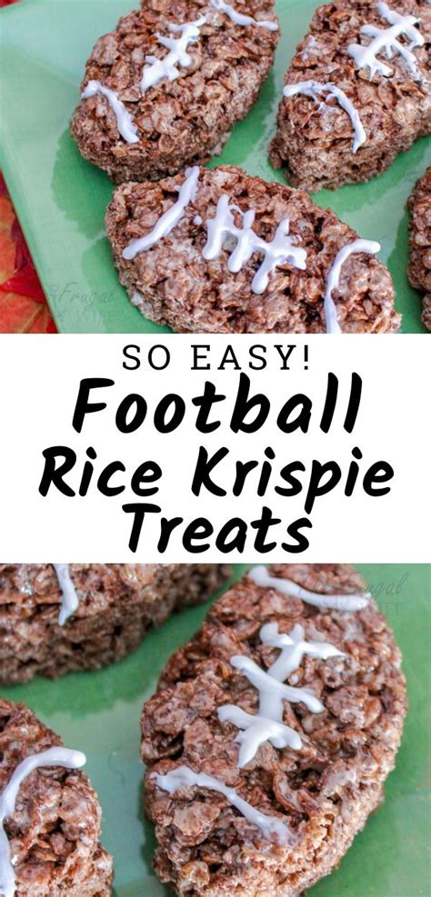 Easy Football Rice Krispie Treats Recipe The Frugal Navy Wife