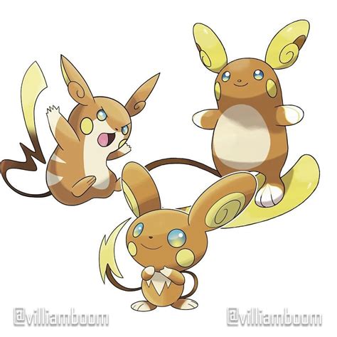 Now The Evolution Line Of The Alolan Raichu Is Complete These Are New