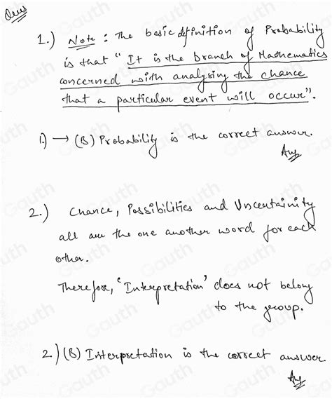 Solved 1 It Is The Branch Of Mathematics Concerned With Analyzing The