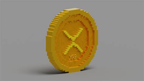 3d Voxel Xrp Coin Model Turbosquid 1855849