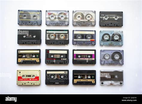 Sofia Bulgaria August 12 2022 Collection Of Old Audio Cassette