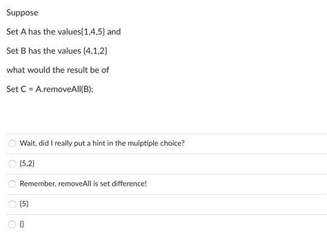 Solved Suppose Set A Has The Values 1 4 5 And Set B Has Chegg Com