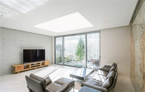 Steel Poles Screen Living Spaces And Gardens At South Korean Home