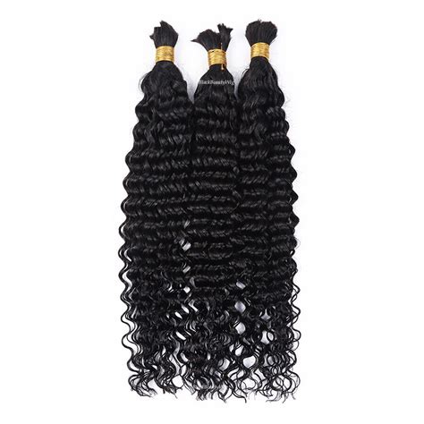 Micro Braiding Human Hair Bulk Deep Wave Malaysian Braids Hair No Weft
