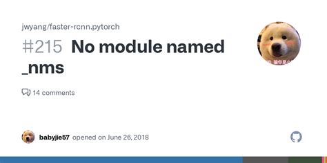 No Module Named Nms · Issue 215 · Jwyangfaster Rcnnpytorch · Github