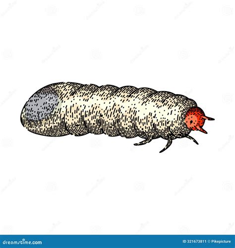 Chafer Set Sketch Hand Drawn Vector 321673784