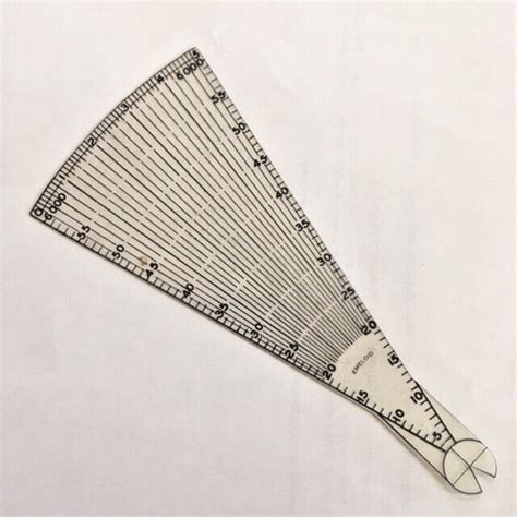 Vtg Fan Protractor 16000 Range Deflection Graduated In Miles And Yards
