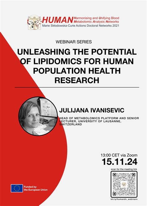 Webinar Alert 📢 Lets Dive Into Population Lipidomics With Julijana Ivanisevic On 📆 15 11 24 At