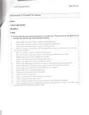 SAP Exercise Pdf Er Exercise Page L Ofll Exercise Worksheet Name Course And
