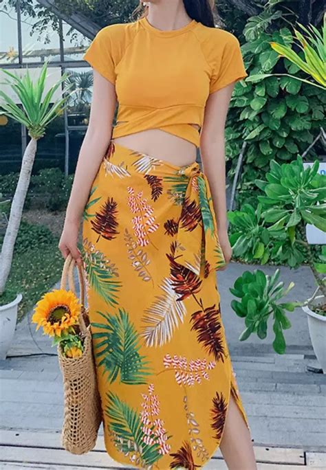 Jual Hellobare Temptation Bikini Swimsuit Baju Renang Wanita High Quality Model Three Pieces