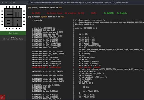 emba firmware analyzer on twitter you need further support in tearing