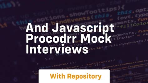 And Javascript Procodrr Mock Interviews Youtube