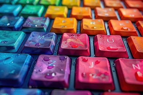 Color Different Types Of Keyboard Buttons Premium AI Generated Image