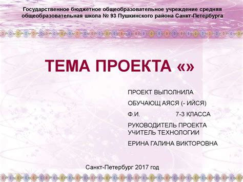 Шаблон оформления проекта презентация онлайн