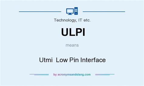 Ulpi Utmi Low Pin Interface In Technology It Etc By