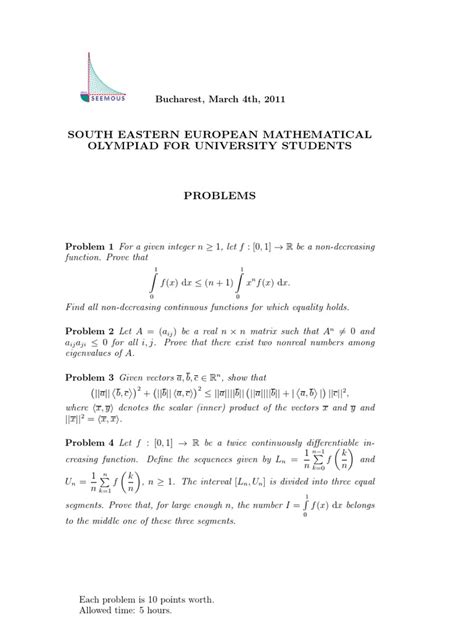 2011 seemous problems pdf