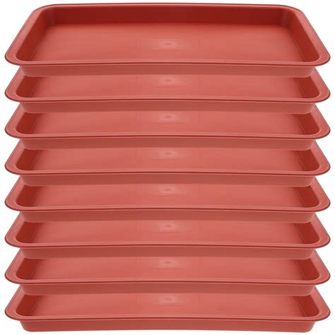 Raindrops 8pcs Rectangular Flower Pot Saucer Plant Tray For Pots
