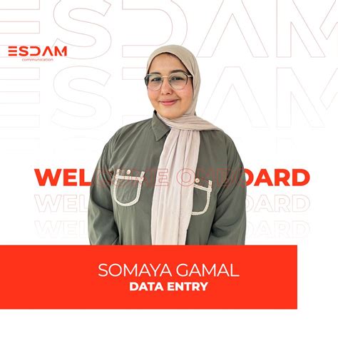 Were Happy To Welcome Ms Somaya Gamal Our Newest Addition To Esdam… Esdam