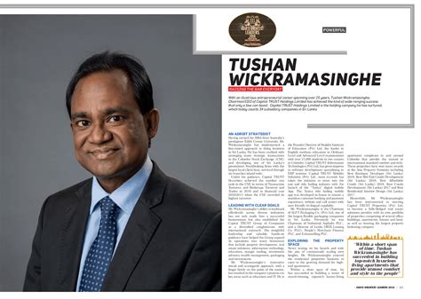 Tushan Wickramasinghe Raising The Bar Everyday Capital Trust Holdings Award Winning