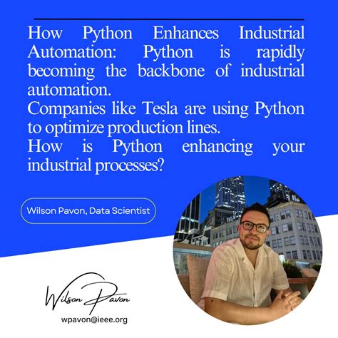 Pythonforindustry Automation Smartmanufacturing Iot Industry40 Ai Wilson Pavon