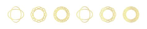 Elegant Gold Circular Line Pattern Set 54813343 Vector Art At Vecteezy