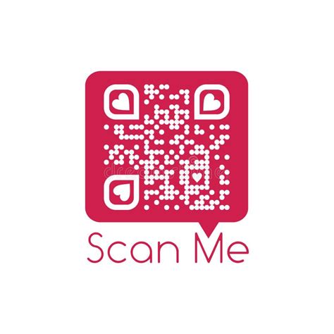 I Love You QR Code Red Heart Shape Stock Vector Illustration Of Heart Valentines 27900420