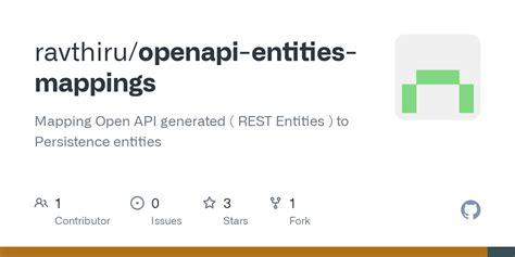 Github Ravthiruopenapi Entities Mappings Mapping Open Api Generated