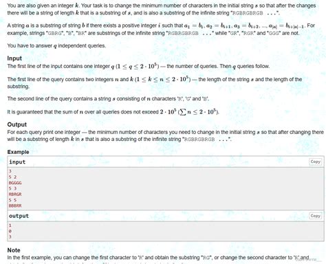 d2 rgb substring hard version 尺取 字符串 s 包含 n 个字符 字符串的字符从左到右 下标从 1 至