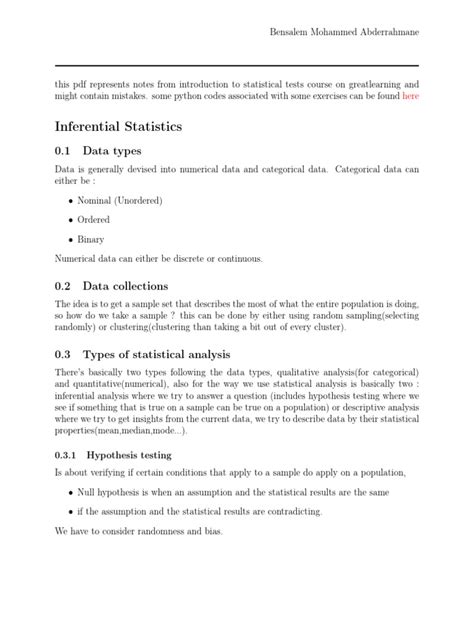 hypothesis testing pdf p value statistics