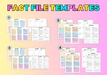 Editable Fact File Templates By CreativeClassroomCollective TPT