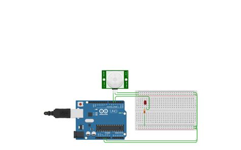 Circuit Design Motion Detector Tinkercad