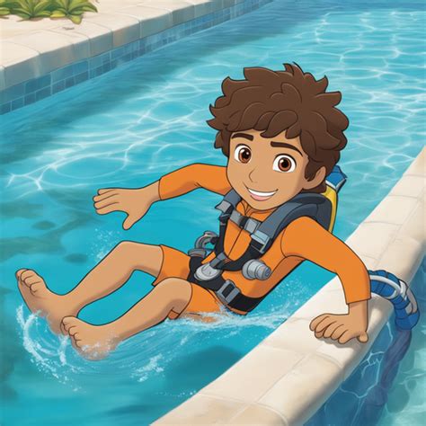 Diego Floating In The Pool In His Scuba Suit By Tweakxbarnacles On